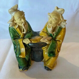 Vintage | Art | Vintage Pre 95s Chinese Shekwan Mudmen Ceramic Figurine ...